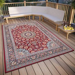 Hanse Home Teppich »Kadi« rechteckig 3 mm Höhe In-& Outdoor, Teppich, Wetterfest, Balkon, Garten, Wohnzimmer, Orient Rot,Blau Oberfläche: 77%...