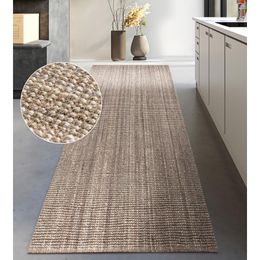 my home Teppich »Avot Juteteppich« rechteckig 10 mm Höhe 100% Jutefaser, Läufer, Esszimmer, Wohnzimmer, Skandi Graubraun Obermaterial: 100% Jute B...