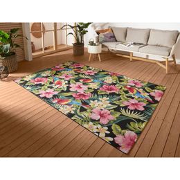 Hanse Home Outdoorteppich »Tropical Feeling« rechteckig 3 mm Höhe In-& Outdoor, Teppich, Wetterfest, Balkon, Garten, Wohnzimmer, Floral bunt B :...