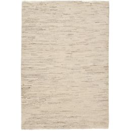 Theko Wollteppich »Hadj Uni« rechteckig 25 mm Höhe echter Berber Teppich, reine Wolle, meliert, handgeknüpft beige Obermaterial: 100% Wolle B : 140...