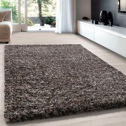 Ayyildiz Teppiche Hochflor-Teppich &raquo;Enjoy Shaggy&laquo; rechteckig 50 mm H&ouml;he auch als L&auml;ufer, Shaggy, Langflor, meliert, Wohnzimmer grau Kunstfaser