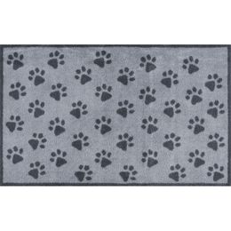 Teppich &raquo;Paws Grey&laquo; rechteckig 9 mm H&ouml;he grau Baumwolle
