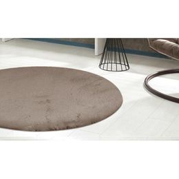 Padiro Teppich &raquo;Rabbit Light 525&laquo; rund 26 mm H&ouml;he taupe Obermaterial: 100% Polyester &Oslash; 120 cm 1 Stk.