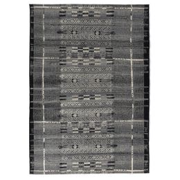 Gino Falcone Teppich &raquo;Outdoor-Africa 38&laquo; rechteckig 5 mm H&ouml;he Flachgewebe, Ethno Style, In- und Outdoor geeignet grau Kunstfaser