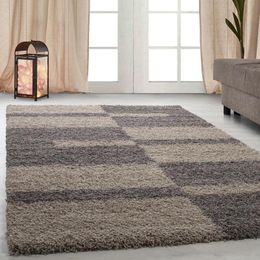 Ayyildiz Teppiche Hochflor-Teppich &raquo;Gala Shaggy 2505&laquo; rechteckig 30 mm H&ouml;he Langflor, L&auml;ufer, alle R&auml;ume, Wohnzimmer grau Kunstfaser
