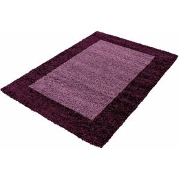 Ayyildiz Teppiche Hochflor-Teppich &raquo;Life Shaggy 1503&laquo; rechteckig 30 mm H&ouml;he als L&auml;ufer und in rund erh&auml;ltlich, Shaggy, Langflor, Wohnzimmer lila Kunstfaser