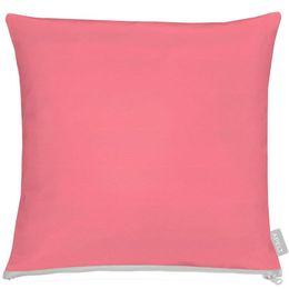 Apelt Dekokissen &raquo;3800&laquo; pink + unifarben Obermaterial: 75% Polyester, 25% Baumwolle. F&uuml;llung: 100% Polyester B/L: 39 cm x 39 cm