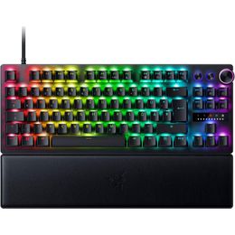 Razer Gaming-Tastatur &raquo;Huntsman V3 Pro Tenkeyless DE Layout&laquo; (Funktionstasten Handgelenkauflage Makrotasten Profil-Speicher USB-Anschluss) schwarz 