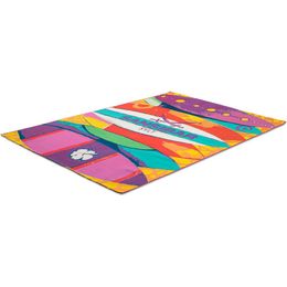 Sansibar Teppich &raquo;Rantum Beach SA-020&laquo; rechteckig 5 mm H&ouml;he Flachgewebe, modernes Design, Surfboards, In- und Outdoor geeignet bunt Obermaterial:...