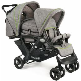 CHIC 4 BABY CHIC4BABY Geschwisterwagen »Duo, jeans grey« mit herausnehmbarer Tragetasche; Kinderwagen jeans grey