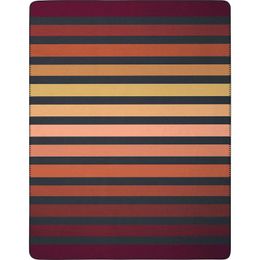 Biederlack Wohndecke »Horizon Intense« mit geketteltem Zierstich rot Obermaterial: 58% Baumwolle, 35% Polyacryl, 7% Polyester B/L: 150 cm x 200 cm