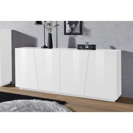 Inosign Sideboard »Vega« Kommode mit 4 Türen, Breite 200 cm weiß Hochglanz 4 Türen