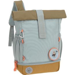 Lässig LÄSSIG Kinderrucksack »Nature, Mini Rolltop Backpack, Light Blue« Reflektoren aus recycelten PET-Flaschen Light Blue