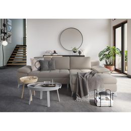 Sit & More SIT&MORE Ecksofa »Latigo L-Form« mit Recamiere, wahlweise mit Bettfunktion und Bettkasten beige
