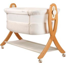 BABYGO Beistellbett »SidebySide, weiß/beige« mit Schaukelfunktion weiß/beige