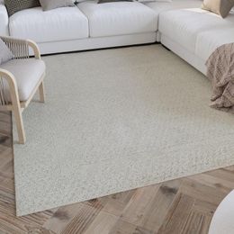 Wecon Home Wollteppich &raquo;Hamptons THIRTYFIVE&laquo; rechteckig 15 mm H&ouml;he L&auml;ufer, Schurwolle, Kurzflor, Wohn- & Schlafzimmer, strukturiert beige Schurwolle
