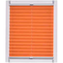 SUNLINES Plissee »Sonderposten Crepe« Lichtschutz ohne Bohren Made in Germany orange/silberfarben + silberfarben Obermaterial: 80% Polyester, 15%...
