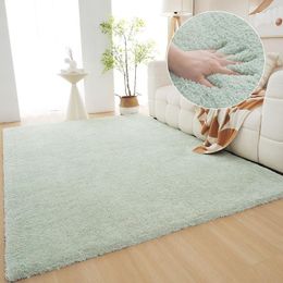 my home Hochflor-Teppich »Microfaser Teppich Magong, besonders weich, sehr feiner Flor« rechteckig 25 mm Höhe uni, Wohnzimmer, Schlafzimmer,...