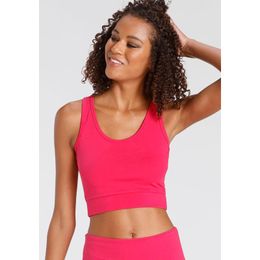 active by Lascana LASCANA ACTIVE Sporttop Crop-Top mit breiten Trägern pink S (36/38) S (36/38) Basic Top in Cropped-Form