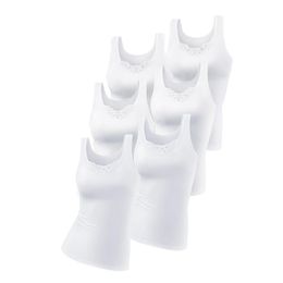 Petite Fleur Unterhemd 6er-Pack, aus reiner Baumwolle, Tanktop, Unterziehshirt weiß 34 34 Achselhemden im praktischen 6er-Pack