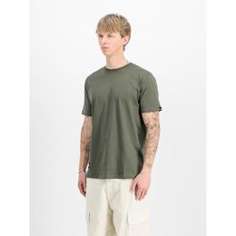 Alpha Industries Rundhalsshirt »Label T BP« dark olive L L Modisches Shirt von Alpha