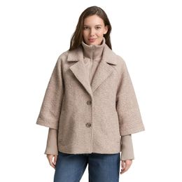 Tom Tailor Outdoorjacke im 2-in-1-Look boucle beige melange XS XS Jacke von Tom Tailor