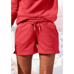 H.I.S. H.I.S Sweatshorts im maritimen Stil, Loungewear, Loungeanzug rot 36/38 - N-Gr N-Gr 36/38 Shorts mit elastischem Tunnelzugbund