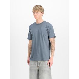 Alpha Industries Rundhalsshirt »Label T BP« denim blue XXL XXL Modisches Shirt von Alpha