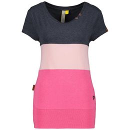 ALIFE & KICKIN T-Shirt &raquo;Damen CleaAK&laquo; fuchsia XL XL Perfektes Color-Block-Design - Damen Sommershirt CleaAK von alife and kickin