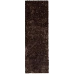Bruno Banani Hochflor-Läufer »Dana Teppich, Kundenliebling« rechteckig 30 mm Höhe Brücke, uni, weich, Mikrofaser, Diele, Flur, Wohnzimmer,...