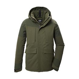 Killtec Funktionsjacke »KOW 81 MN JCKT« Wasserdichte Herrenjacke mit abnehmbarer Kapuze und vielen Taschen moosgrün M M Herren Funktionsjacke mit...