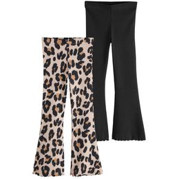 next Leggings M&auml;dchen Gr&ouml;&szlig;e 146 beige / hellbeige / schwarz