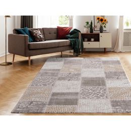 Sanat Teppich &raquo;Harmony 3202, auch als L&auml;ufer&laquo; rechteckig 12 mm H&ouml;he Wohnzimmer, Kurzflor, modern, Retro, Schlafzimmer beige Kunstfaser