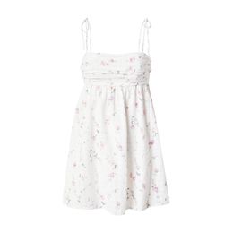 Hollister Kleid Damen Größe 36 tanne / pfirsich / rosa / weiß Winterkleid