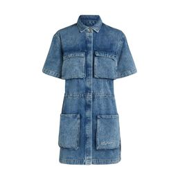 KARL LAGERFELD JEANS Kleid Damen Größe 44 blau Winterkleid