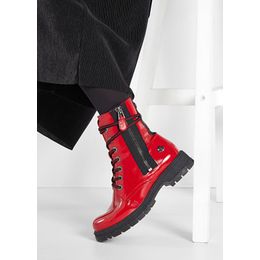 Marco Tozzi by Guido Maria Kretschmer Schn&uuml;rboots bei bonprix, rot, Lack