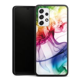 DeinDesign Galaxy A33 5G Handy Premium Silikon H&uuml;lle Handyh&uuml;lle schwarz Case Water Colour Rainbow Silikon Premium Case