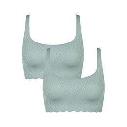 Sloggi Bustier ' ZERO Feel Bliss Top ' Damen Gr&ouml;&szlig;e 90 blau / grau