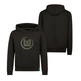 VfL Wolfsburg Kinder Hoodie Logo schwarz Kids 122/128