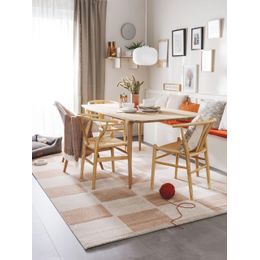 benuta Nest Kurzflor Teppich Ash Cream/Beige 120x170 cm - Moderner Kurzflor-Teppich für Wohnzimmer