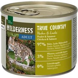 REAL NATURE WILDERNESS Nassfutter Katze, Adult True Country, Huhn und Lachs 12x200 g