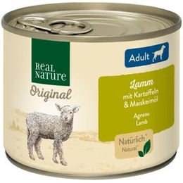 REAL NATURE Nassfutter Hund, Adult, Lamm mit Kartoffeln 24x200 g