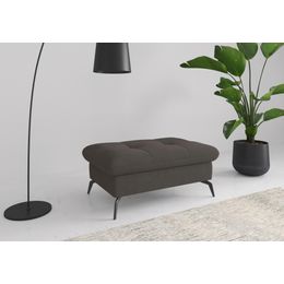Sit & More Polsterhocker SIT & MORE "Amica", grau (fango), B:102cm H:47cm T:69cm, 100% Polyester, Hocker, Polsterhocker, mit Stauraum