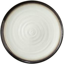 Brotteller Seltmann Weiden "Terra Corso", weiß (weiß, anthrazit, beige, grau), B:17,7cm H:1,7cm L:17,7cm T:17,7cm Ø:17,7cm, Porzellan, Speiseteller, Teller 17,5 cm