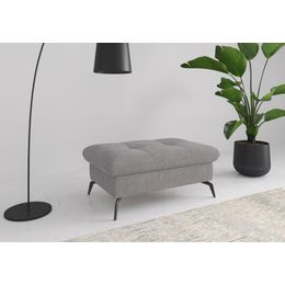 Sit & More Polsterhocker SIT & MORE "Amica", grau (hellgrau), B:102cm H:47cm T:69cm, 100% Polyester, Hocker, Polsterhocker, mit Stauraum