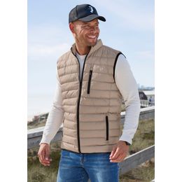 H.I.S. Steppweste H.I.S, Herren, Gr. M (48/50), beige (sand), Obermaterial: 100% Polyester. Futter: 100% Polyester, unifarben, Basic, Westen, leicht und gut zu verstauen
