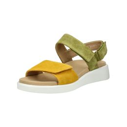 Riemchensandale Ara "Ara Sandalen Veloursleder", Damen, Gr. 38, gr&uuml;n, Veloursleder, Schuhe Riemchensandale