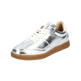 Sneaker Steve Madden "Steve Madden Sneaker Lederimitat", Damen, Gr. 37, silber, Lederimitat, Schuhe Sneaker