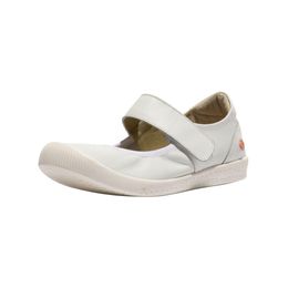 Riemchenballerina Softinos "Softinos Ballerinas Leder", Damen, Gr. 38, wei&szlig;, Leder, Schuhe Riemchenballerina