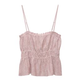 Pull&Bear Pull&bear Top Damen Gr&ouml;&szlig;e XS burgunder / wei&szlig;